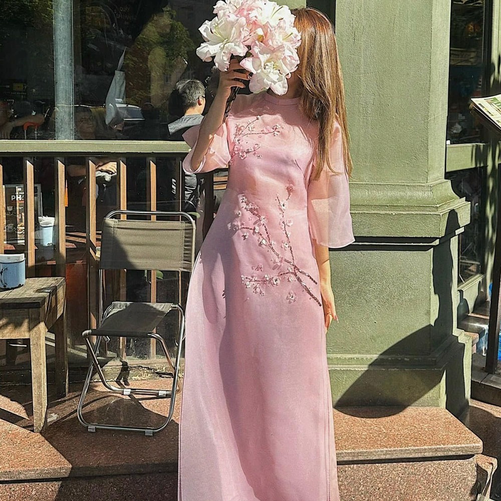 Women's Modern Ao Dai with 4 Sides Straight XZ21 | Shopee Malaysia