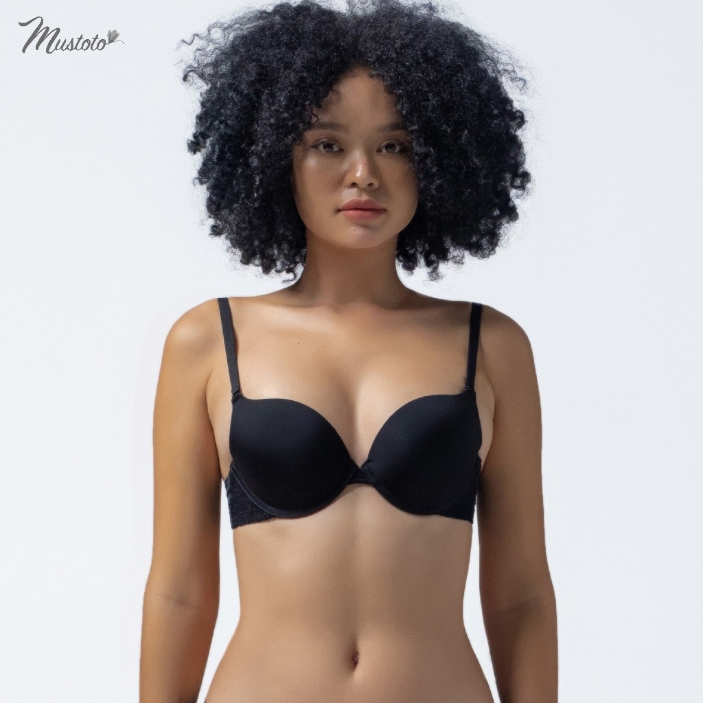 Musoto Women's Bra 2cm Medium Lifting Foam with Smooth Underwire Flex Magnolia Lace (MA0602 ...