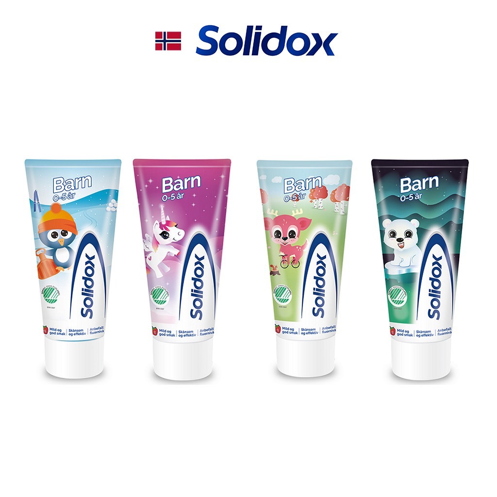 Solidox Barn Norwegian toothpaste - for children from 0 -> 5 years old ...