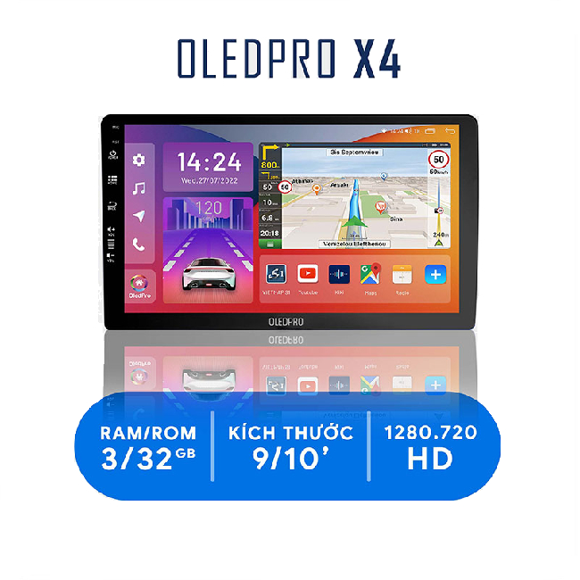 [GIVE Pm VIETMAP S2] Oledpro X40 Android screen with 4Gb-32Gb ram integrated with viewing ...
