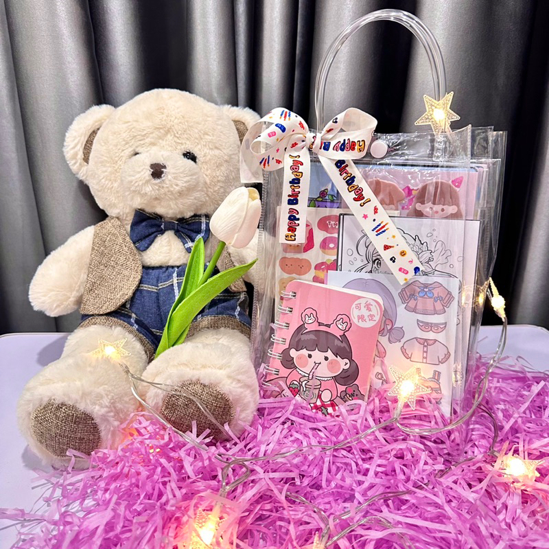 (new) Paper doll gift Set with transparent bag and super cute bow (can ...