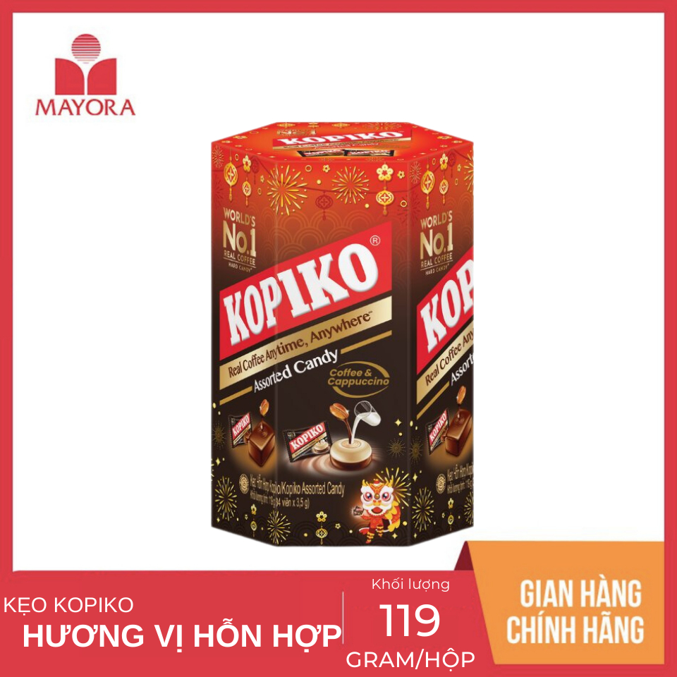 Kopiko Candy with BLACK Coffee and MILK Coffee flavor Box 119g | Shopee ...
