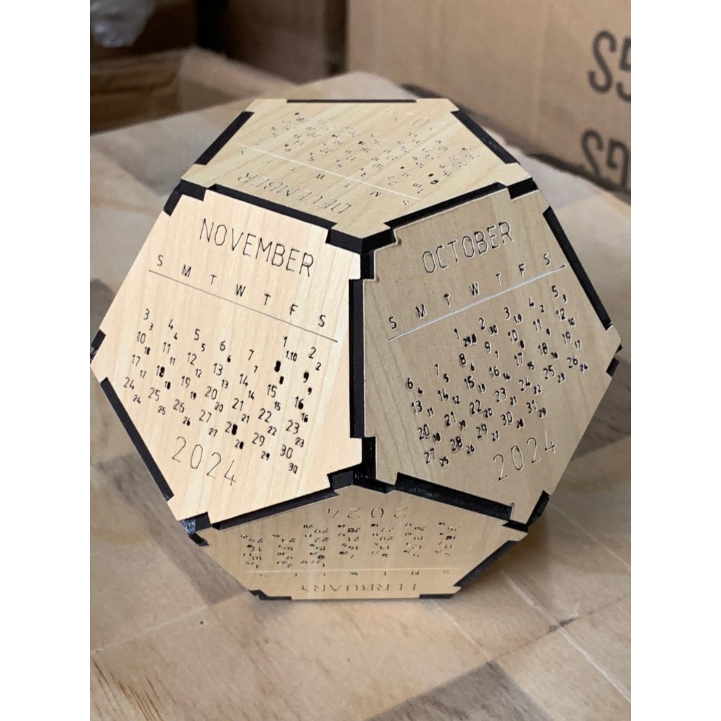 Pentagon calendar 2023-2024, Desk calendar, decorative calendar 2023 ...