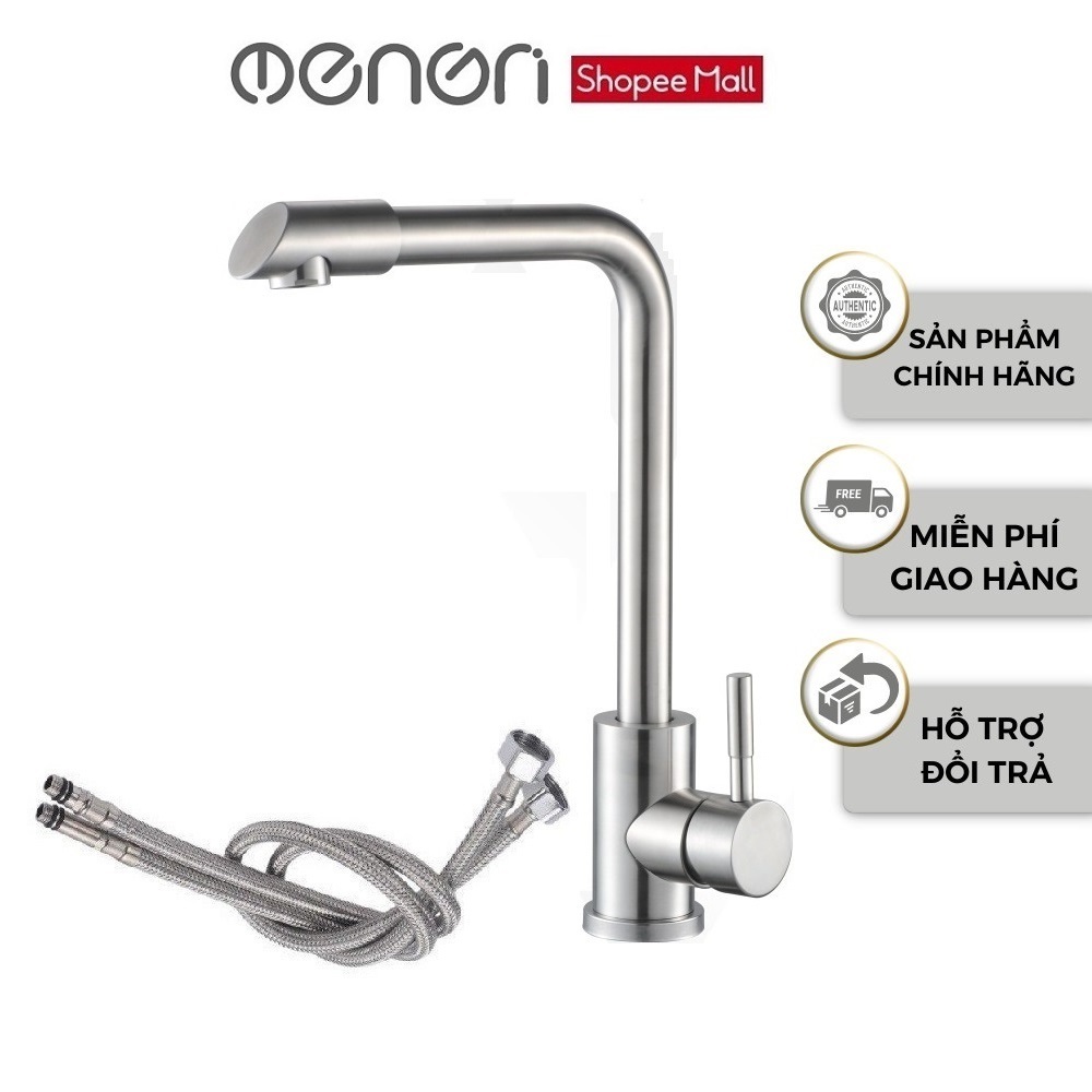 Lavabo Stainless Steel 304 Sink Faucet 360 Rotation and Drain 2 Hot and ...