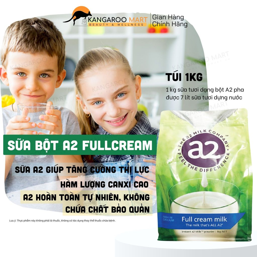 Australian A2 Full Cream Milk Powder Full Cream 1kg - Kangaroo Mart Top Vitamins | Shopee Malaysia