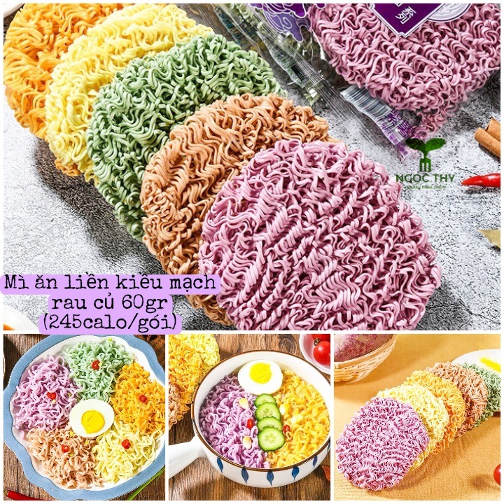 Chinese domestic five-color vegetable instant buckwheat noodles 60gr ...