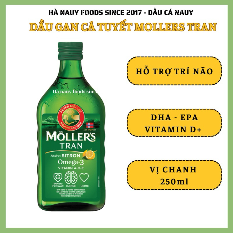 Mollers TRAN omega-3 Vitamin D cod liver oil - Lemon flavor | Shopee ...