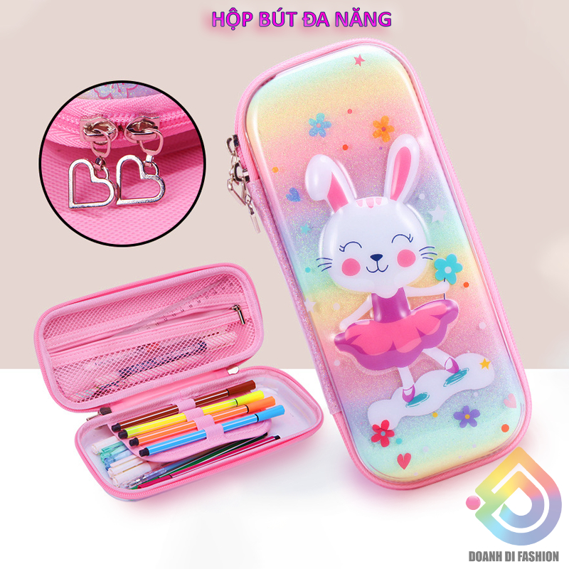 Multi-compartment Pen Box, Sharp 3D Relief, Writing Bag, Multi-Purpose ...