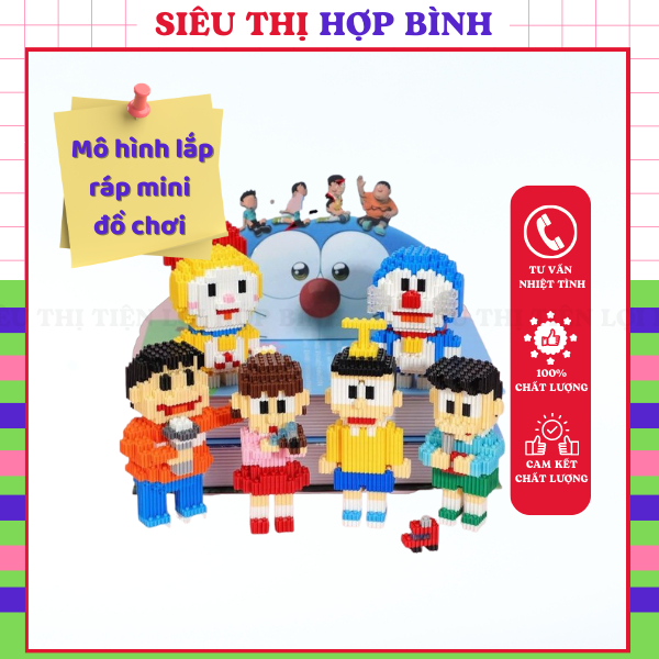 Mini assembly model of 3D assembly toys of cartoon characters Doraemon ...