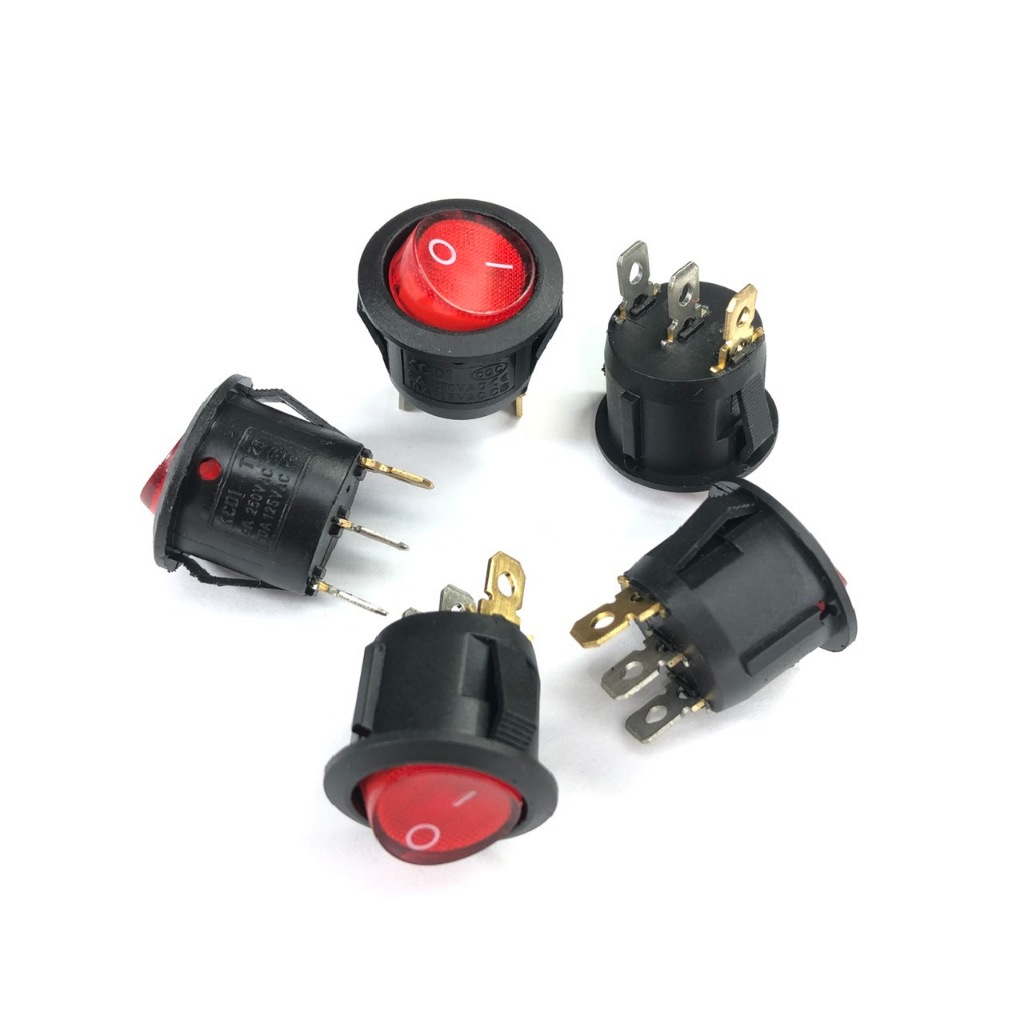 Round Seesaw Switch With 6A-250Vac Indicator Light | Shopee Malaysia
