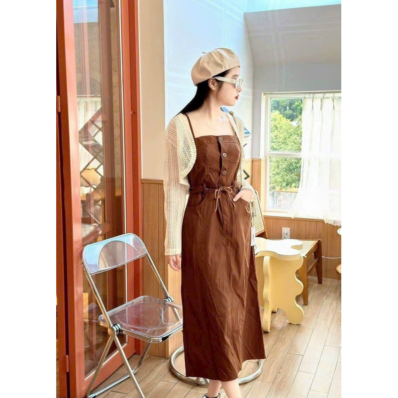 Set Of Women'S Outing Dresses, Fashionable 2-Strap Dress With ...
