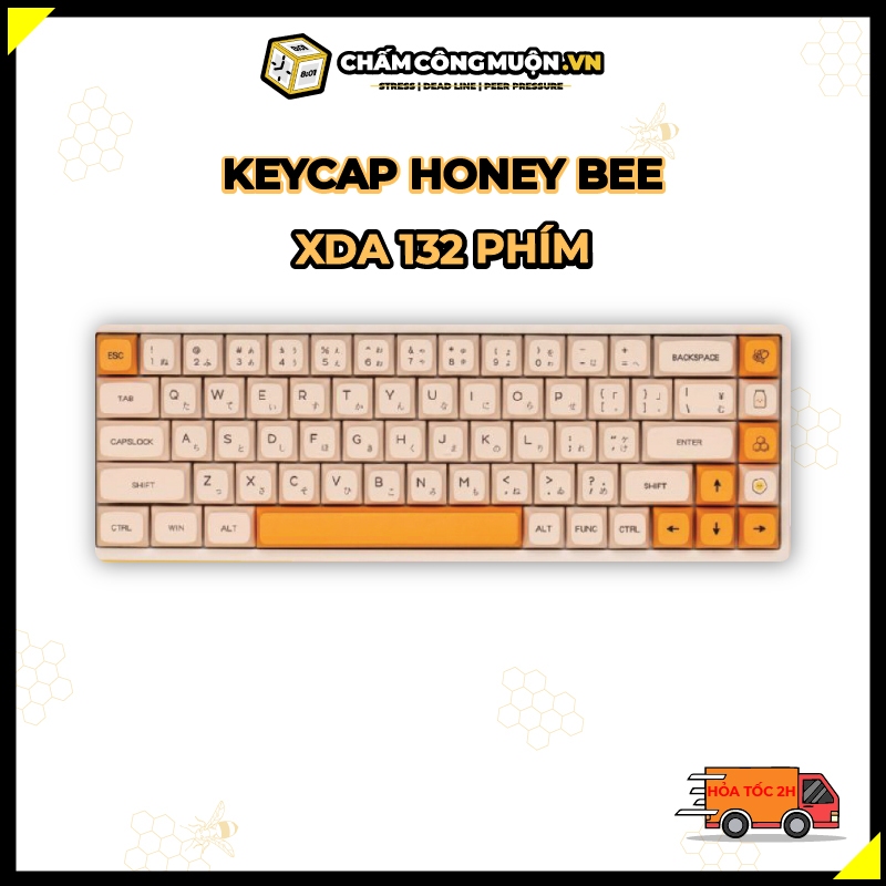Honey Bee Bilingual Keyboard Keycap | Profile XDA | Pbt 132 Keys ...