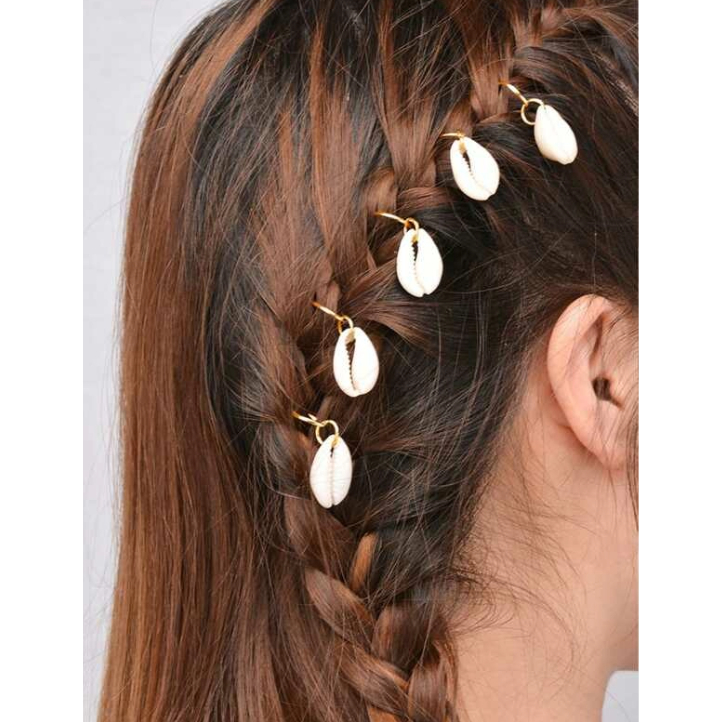 Set of 5 seashell hair decoration accessories and seashell hair hooks ...