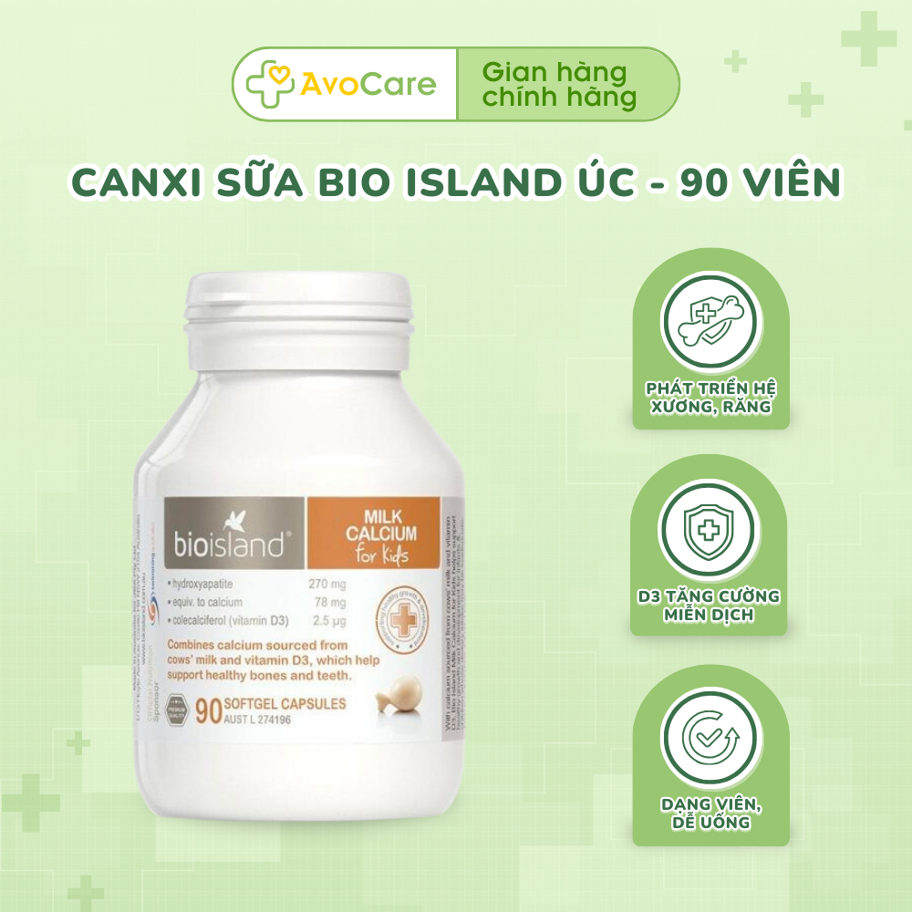 Bio Island milk calcium for babies from 7 months to support bone and ...