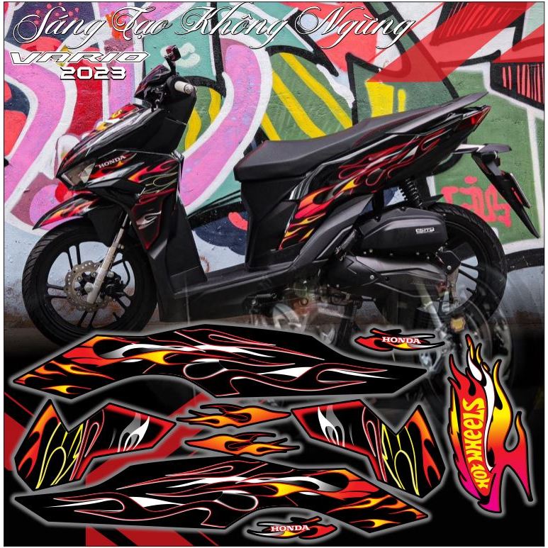 Vario 2023 car sticker, hot fire sticker model, black car sticker ...