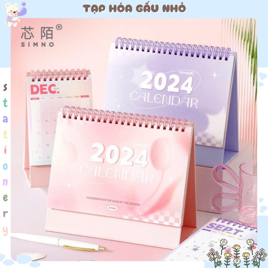 Desk calendar 2024 pastel color tones for decoration (October 2023 ...