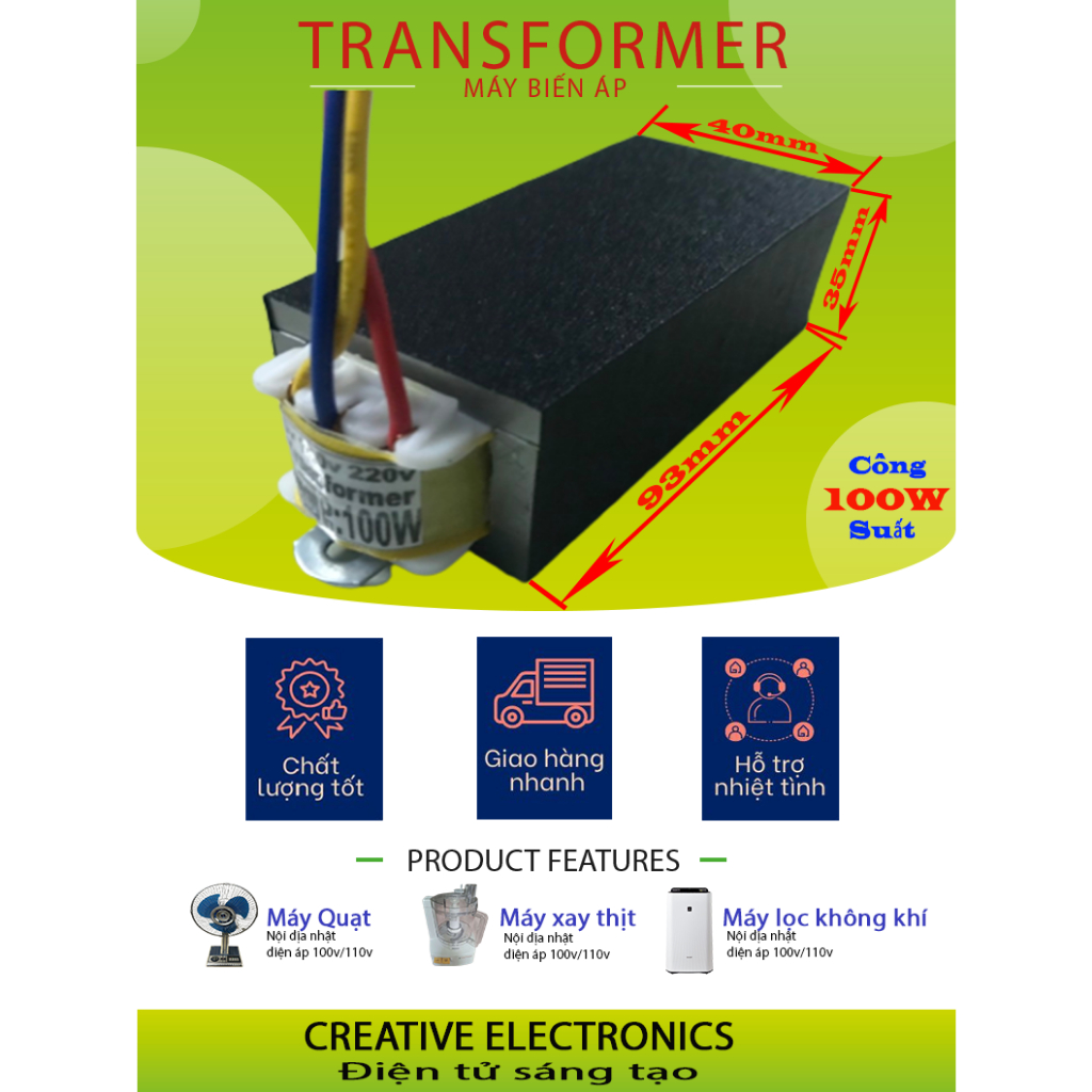 220v to 100v, 110v transformer, 100W dwarf transformer 50Hz/60Hz, used ...