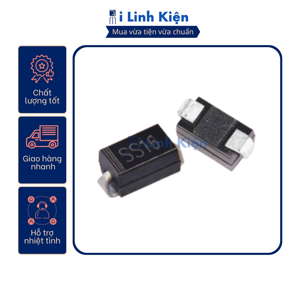 Sr160 SS16-SMA Schottky Diode 1A 60V genuine MIC (10c) ilinhkien ...