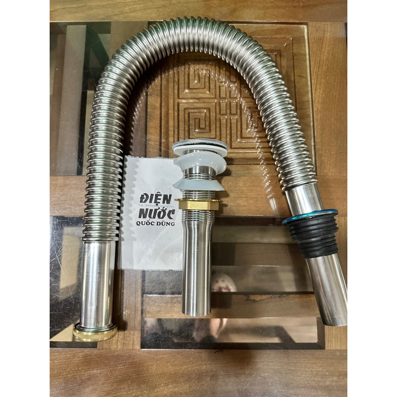 XO Sink Siphon, Spring-loaded Stainless Steel Lavabo Drainer and ...