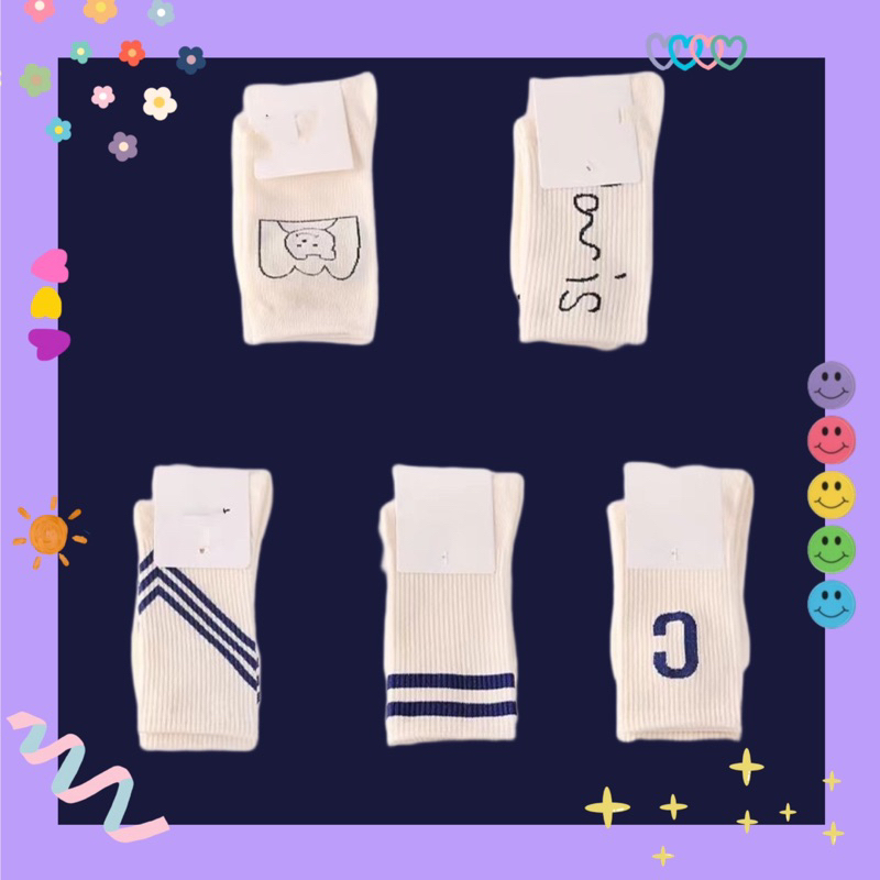 Japanese blue and black white high-neck socks (5 models) | Shopee Malaysia