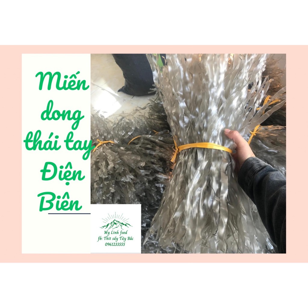 1 kg of Dien Bien specialty thick hand-sliced arrowroot vermicelli ...