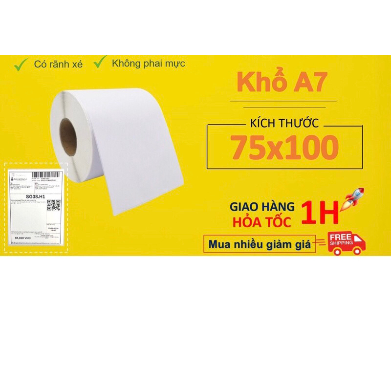 A7 thermal stamp roll 75x100, bill of lading printing, Order printing ...