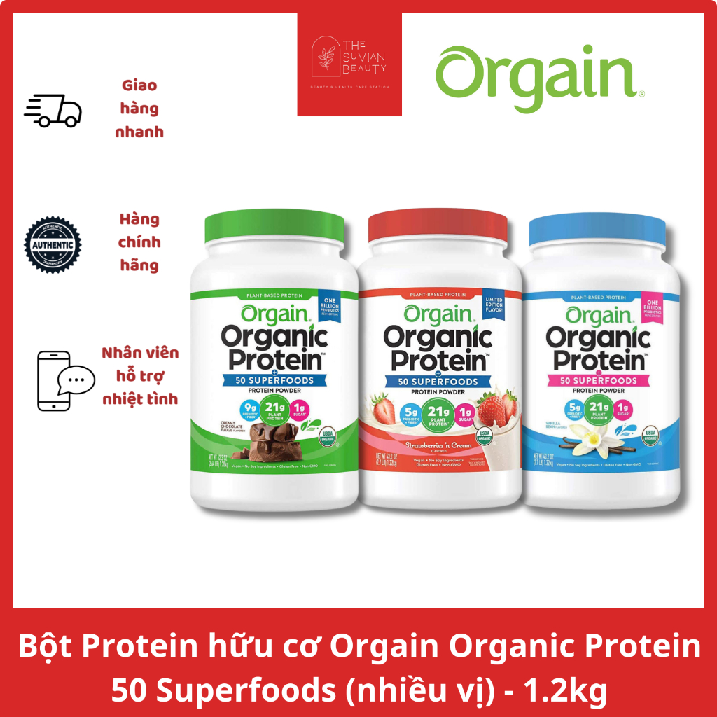 Orgain Organic Protein 50 Superfoods Vegan Organic Protein Powder - 1 ...