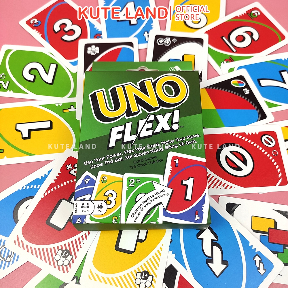 112-card UNO FLEX Board Game with new powerful FLEX cards to make the ...