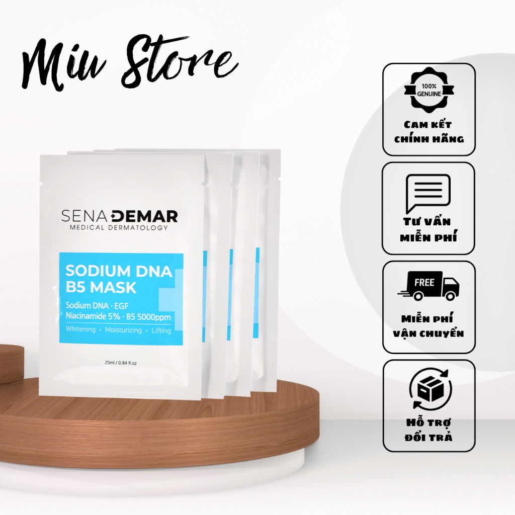 Senademar sodium DNA B5 mask Korean whitening and moisturizing mask 25ml | Shopee Malaysia