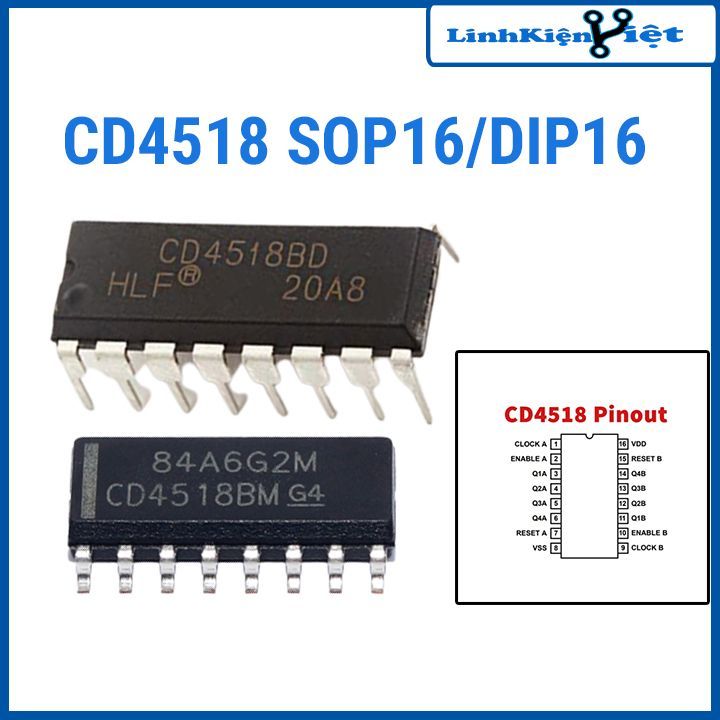 Components CD4518BE DIP16/SOP16 | Shopee Malaysia