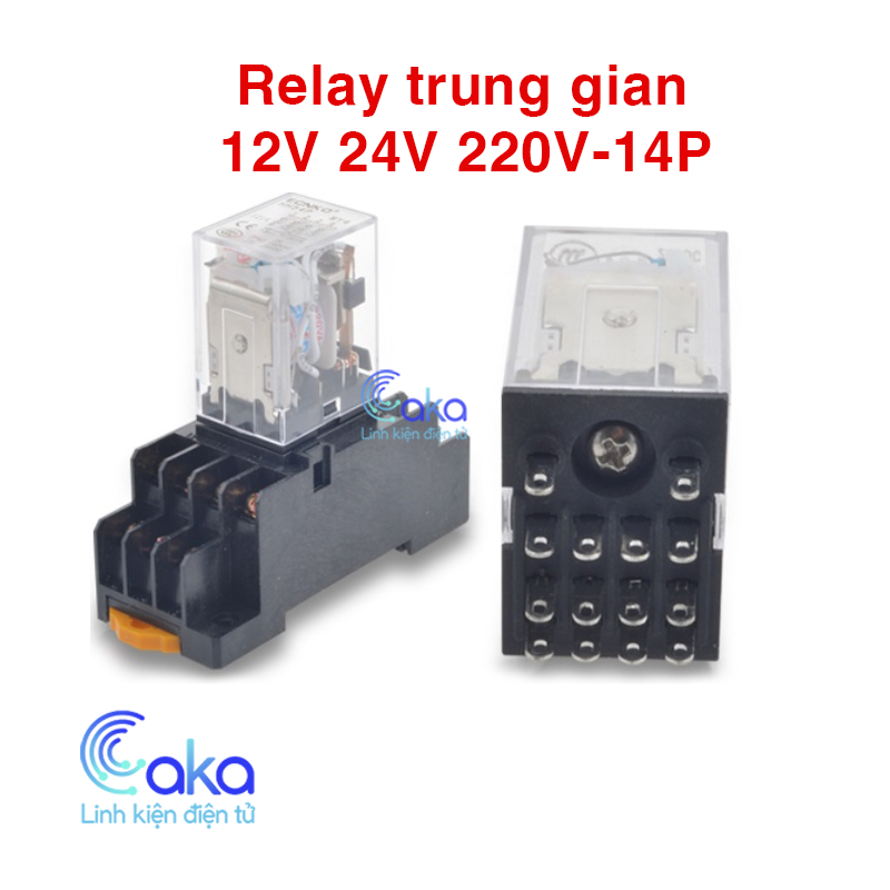 14-pin intermediate Relay 12V/24V/220V 5A | Shopee Malaysia