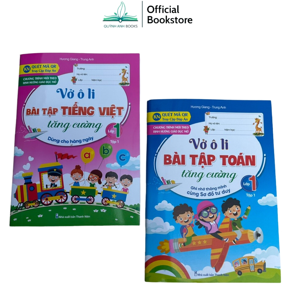 Combo Notebook Intensive Math and Vietnamese Exercises for grade 1 ...