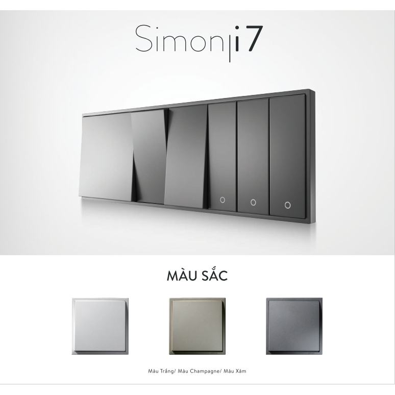 Simon high-end 1-way and 2-way I7 series single switch, white, gray and ...