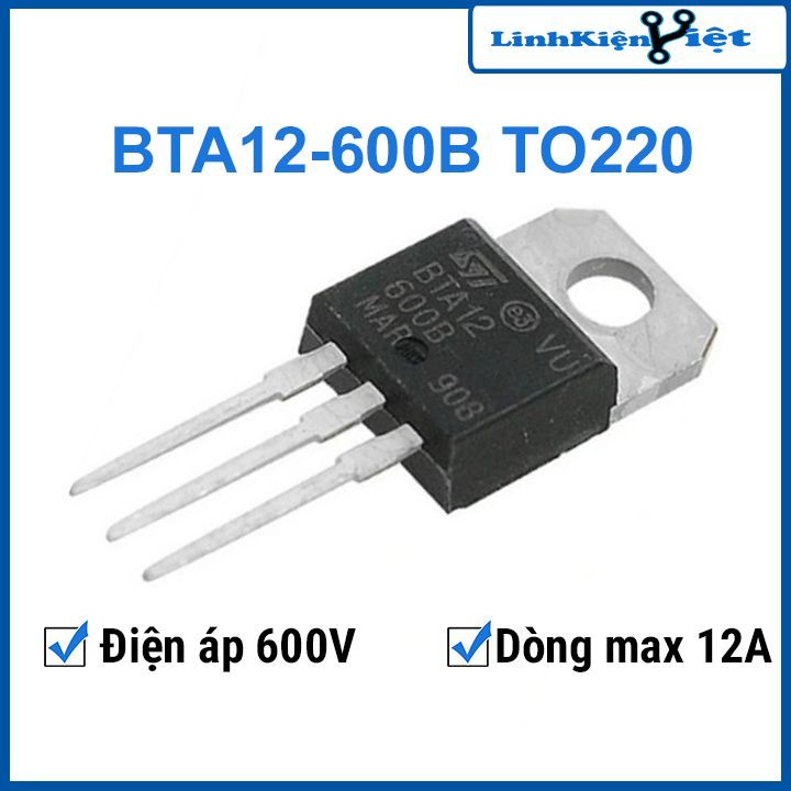 Triac BTA12-600B TO-220 600V 12A | Shopee Malaysia