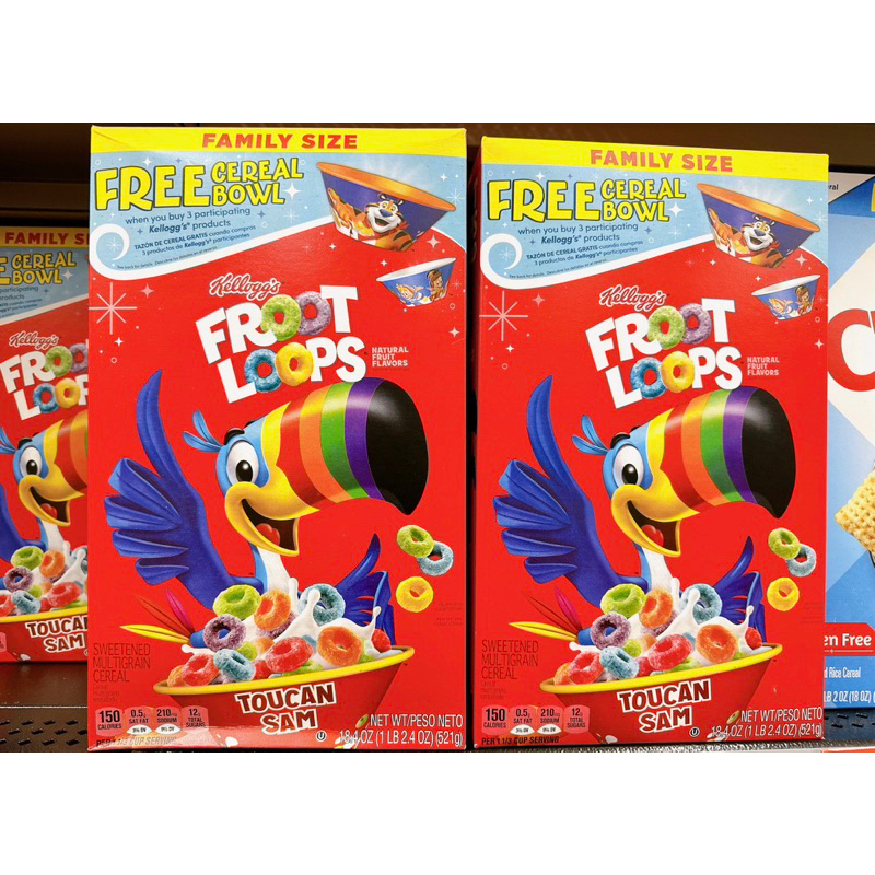 Kellogg's Froot Loops Delicious Fruit Flavor Nutrition Cereals Box Of 3 Sizes. | Shopee Malaysia