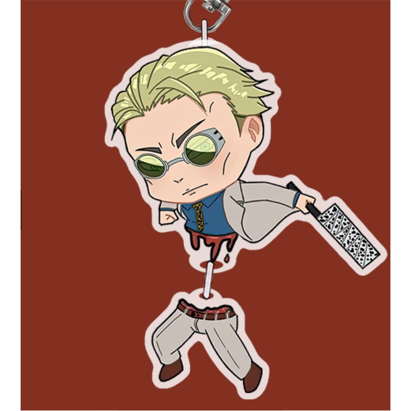 Gojo Satoru keychain with half-cut Gojo 1/2, Geto Suguru head cut in ...