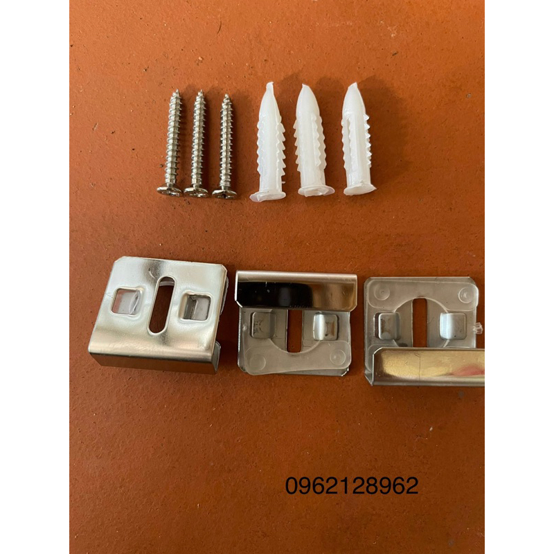 Mirror clamps, 1 set of 3 sturdy 1mm thick stainless steel mirror ...