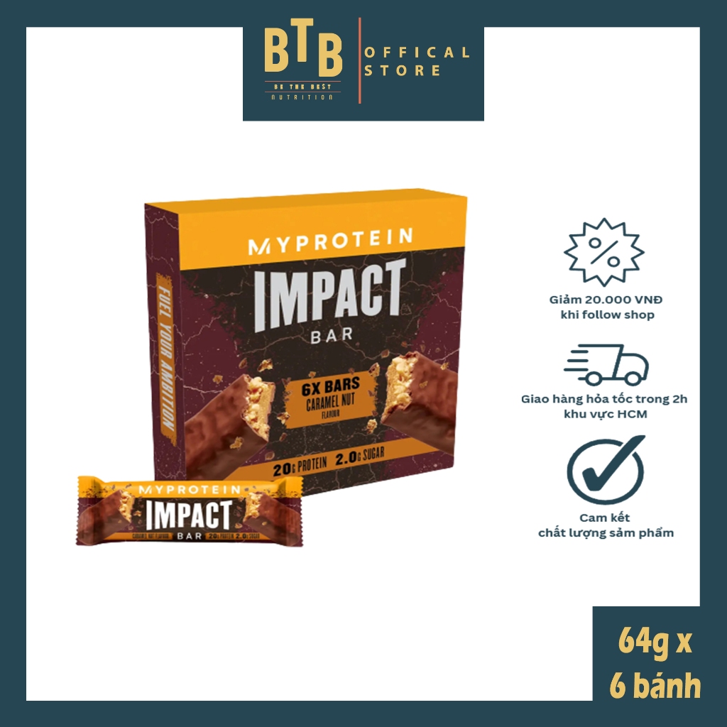 Myprotein IMPACT BAR protein cake box 6 bars x 64g | Shopee Malaysia