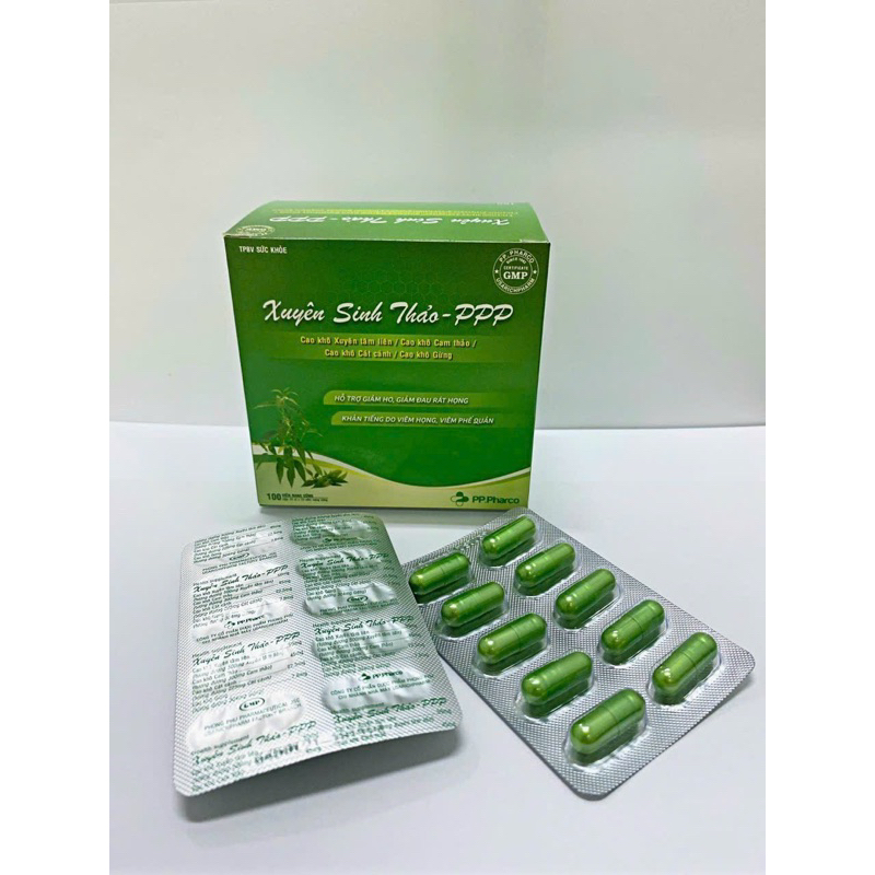Xyen Sinh Thao pills box of 100 pills, supports cough relief, reduces ...