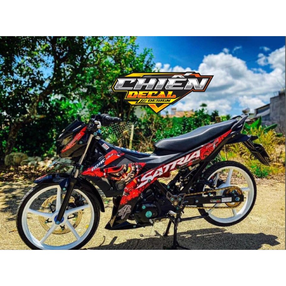 Satria - raider F150 car decal, red daruma stamp model (high quality 3 ...