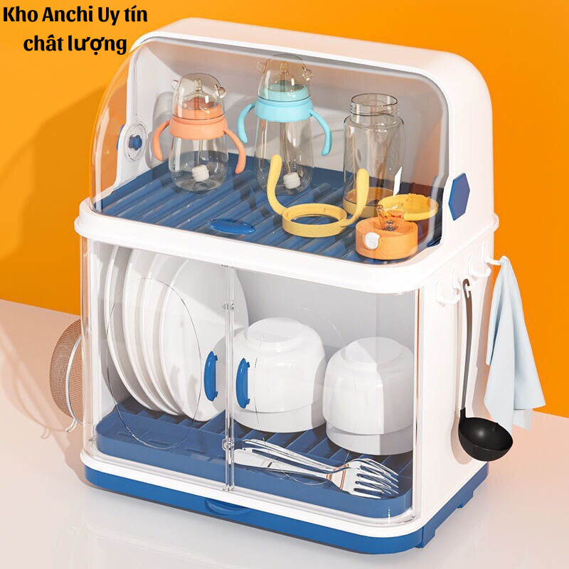 Dish rack with lid, 2-tier multi-purpose dish rack, dish rack over the ...