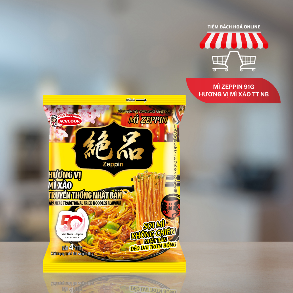 Zeppin Noodles Japanese Traditional Stir-Fried Noodles 91G Pack ...