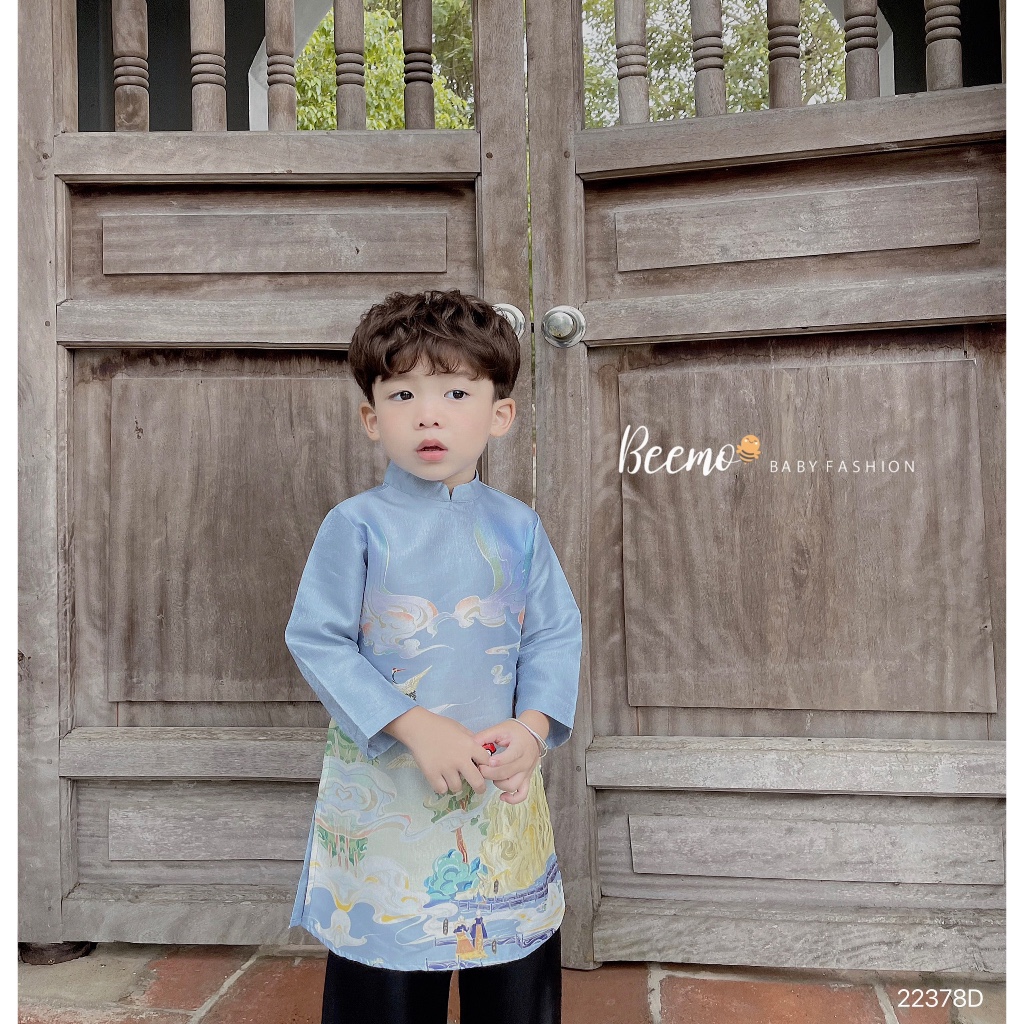 Van Son crane ao dai for Beemo boys, emulsion tafta material with super ...