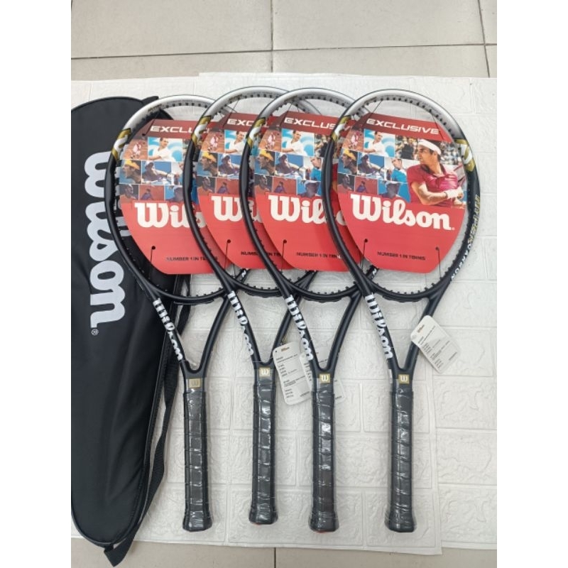 Wilson hamburger 5.3 tennis racket (free string, handle + shock ...