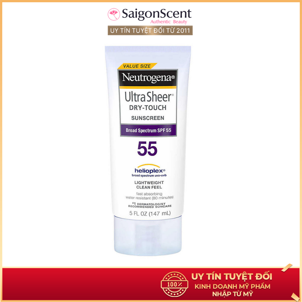 Neutrogena Ultra Sheer Dry-Touch Sunscreen SPF 55 ( 147mL ) | Shopee ...