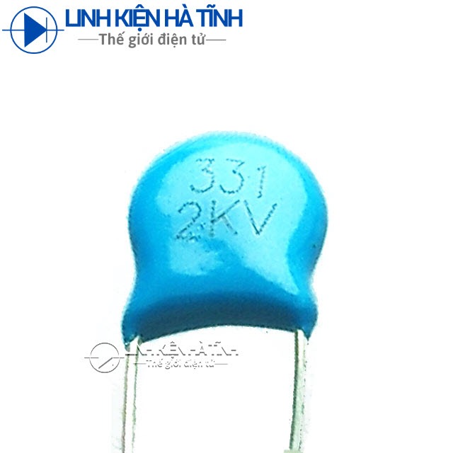 Bag of 100 capacitors 331 2KV green ceramic capacitors 331 2kv - BK1 ...