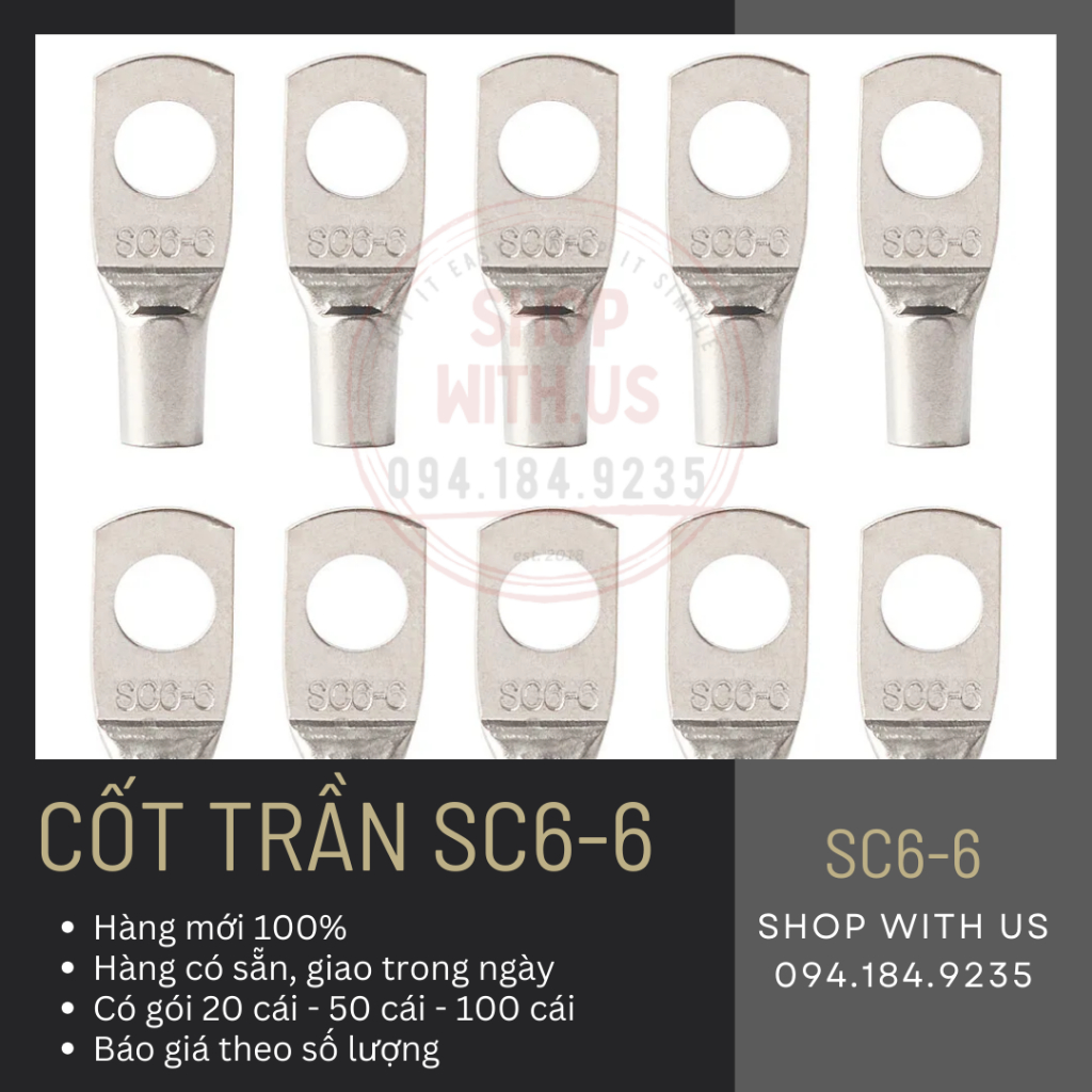 Round Cosse SC6-6 - Round ceiling core SC6 hole 6 - Cosse for 6mm wire ...