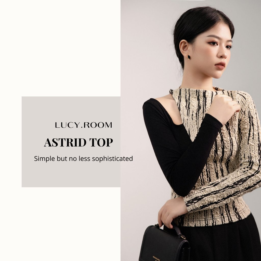 Lucy.room - ASTRID TOP - Random cutout design, contrasting color ...