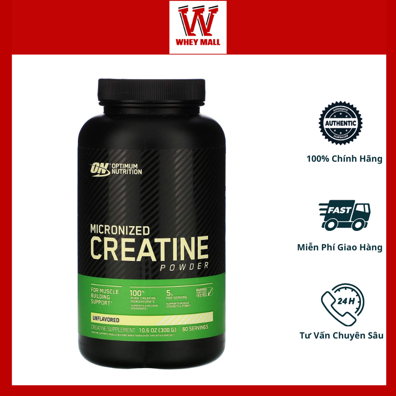 Increase muscle strength Optimum Nutrition Micronized Creatine Powder ...