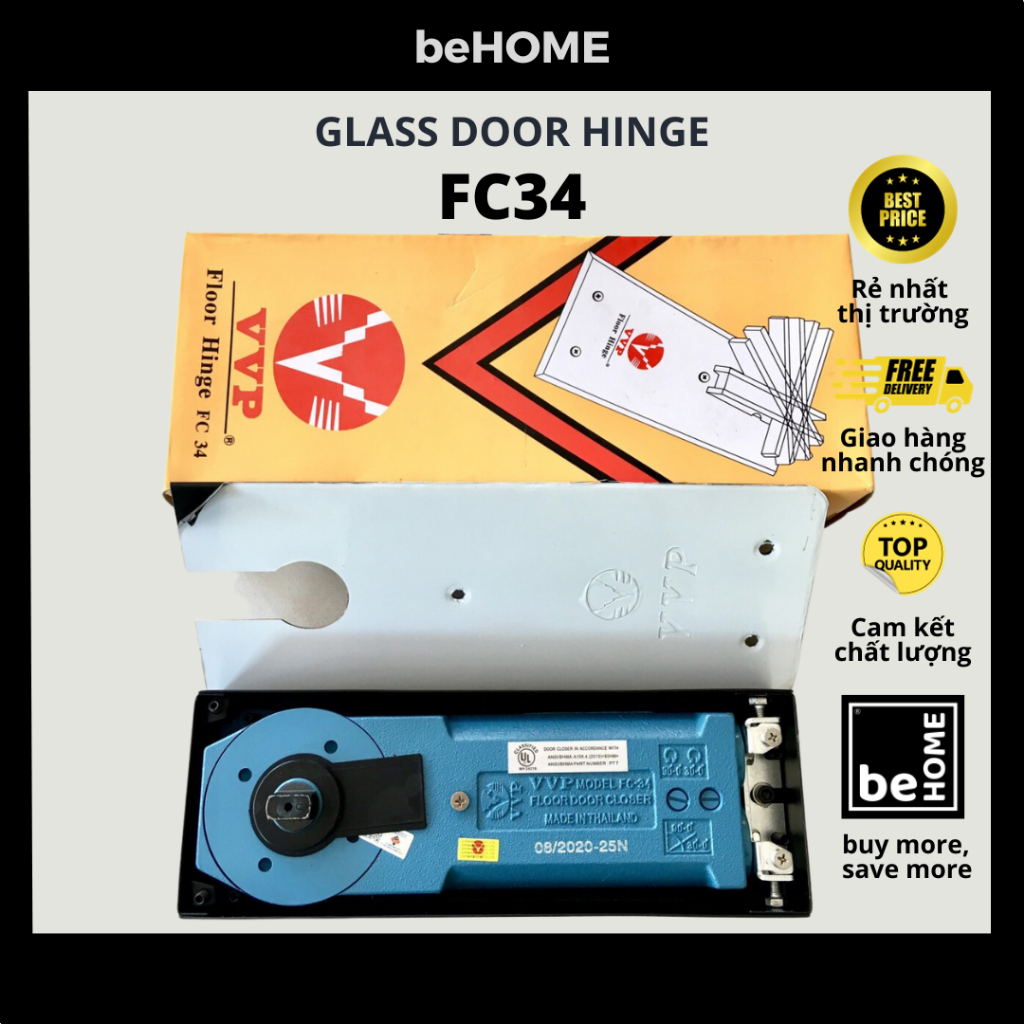 VVP FC34 FLOOR HINGES FOR TEMPERED GLASS DOOR - VVP GLASS DOOR HINGE ...